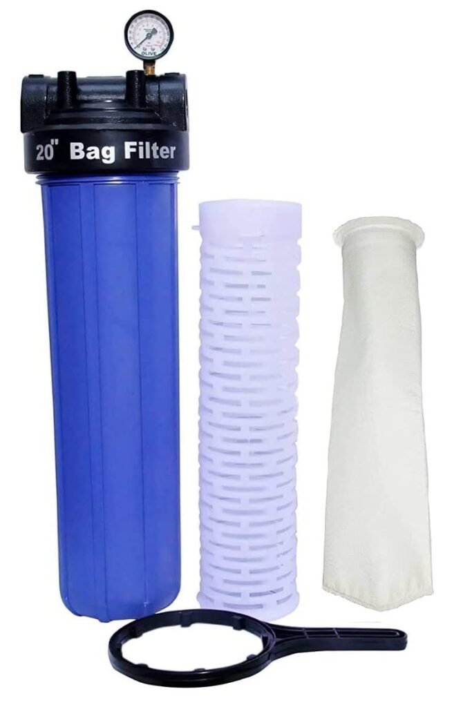 KRPLUS 20 Inch Jumbo Bag Filter Complete Assembly Kit (1" Inlet)